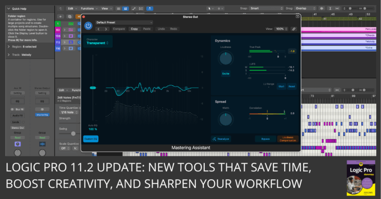 Logic Pro 11.2 Update: Flashback Recording, AI Writing Tools, and More - Logic Studio Training